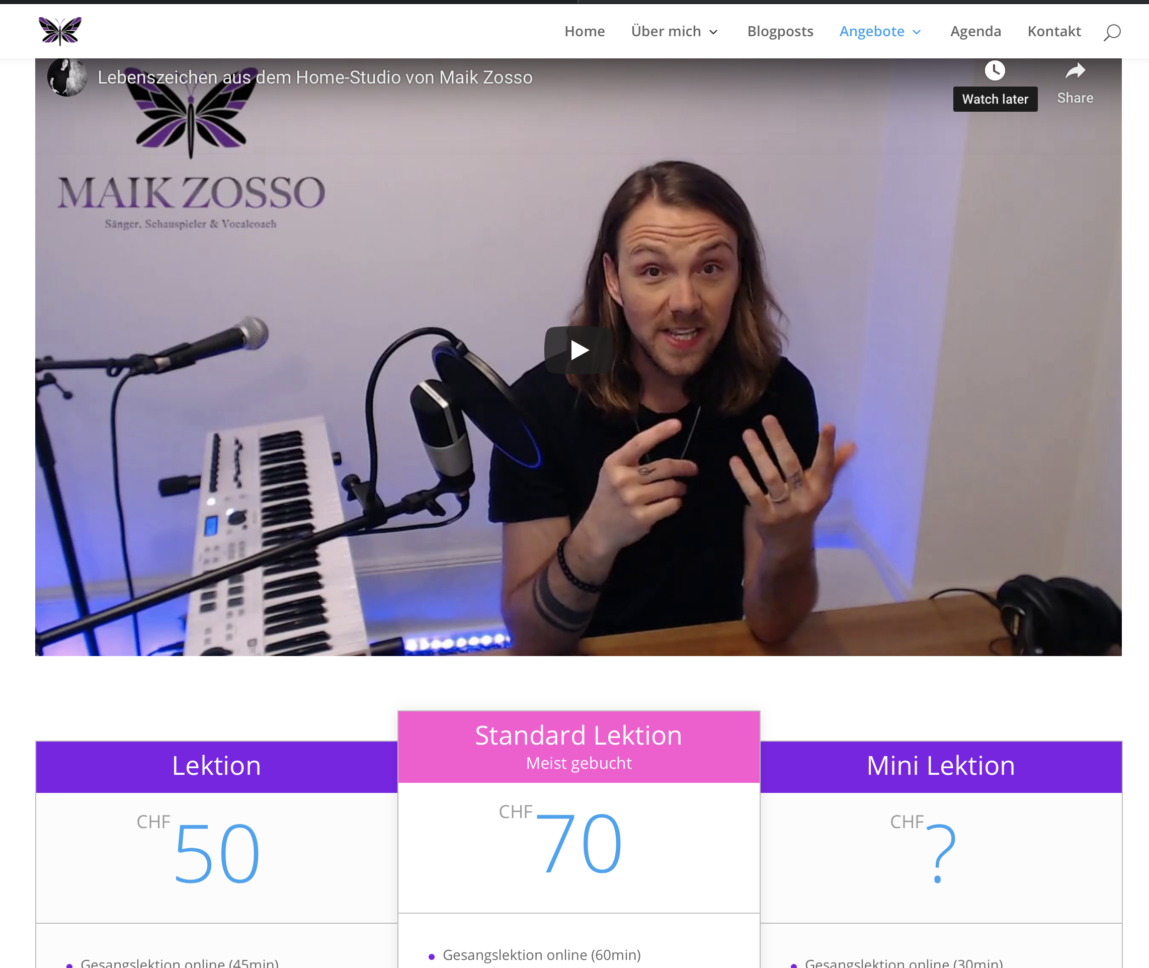 Online Angebot - Maik Zosso